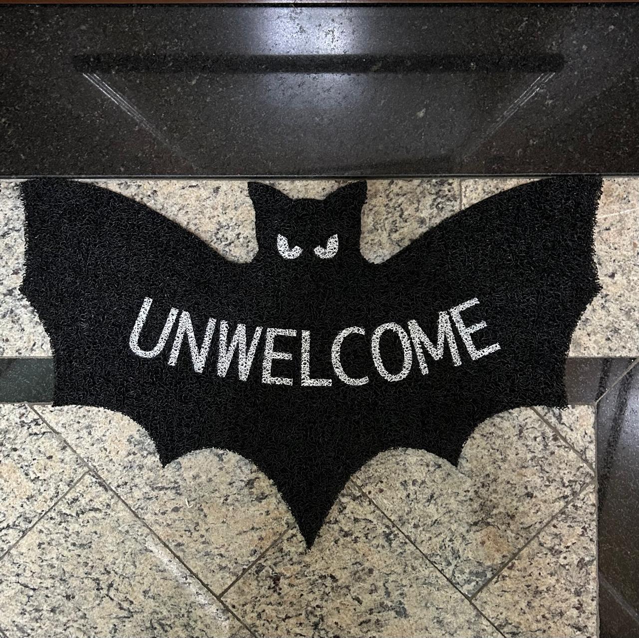 Unwelcome Shaped Bat Coir Doormat - Laabuu
