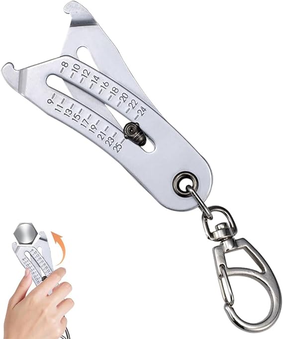 2PCS Pocket Keychain Nut/Bolt Size Finder Caliper - Meansense