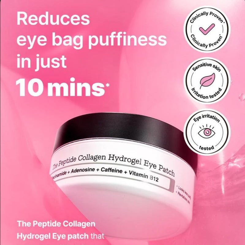 Peptide Hydrogel Eye Patches (60 Pairs) | K-Beauty Under-Eye Care