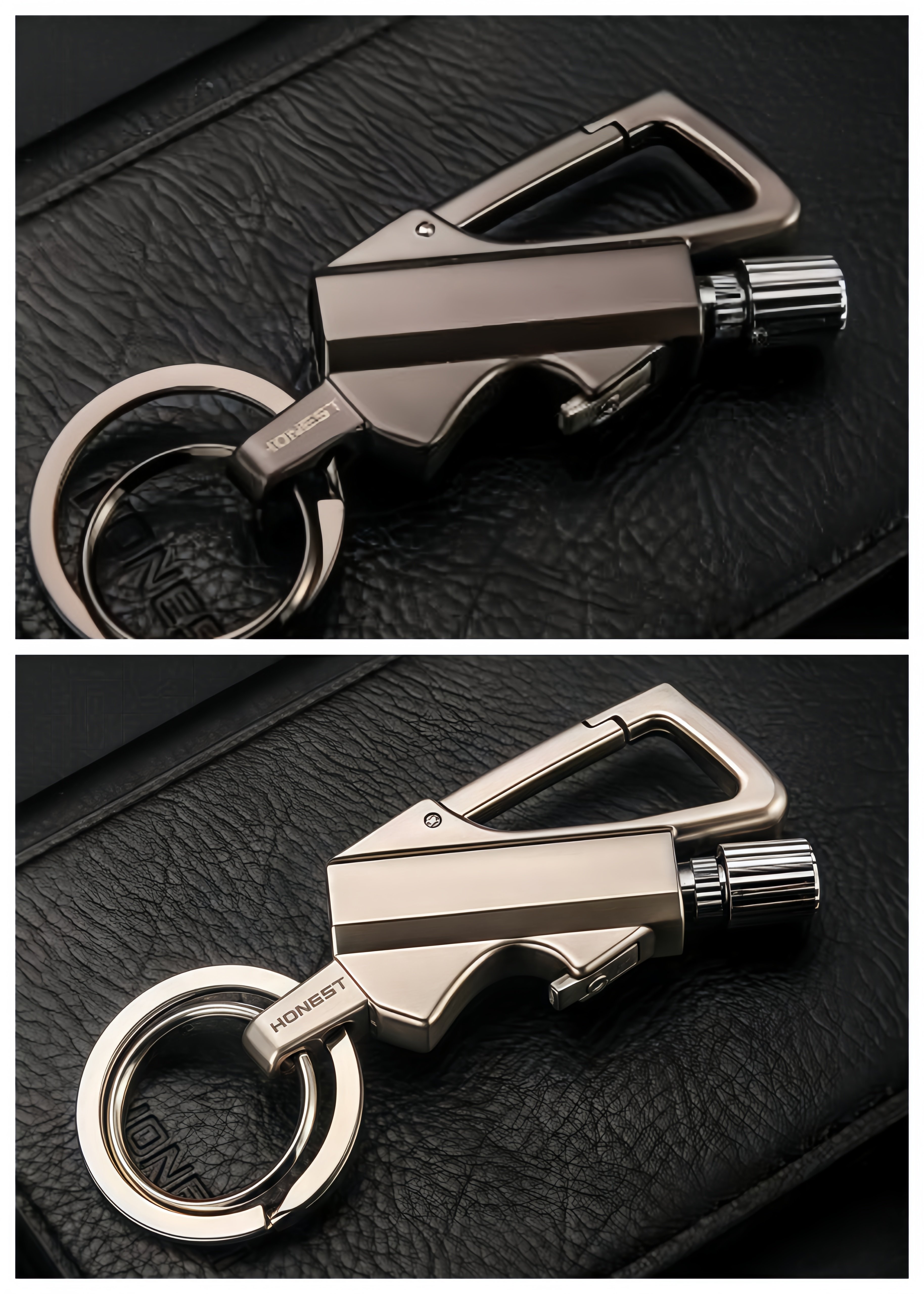 Permanent Match Infinity Lighter with Multitool Keychain Bottle Opener