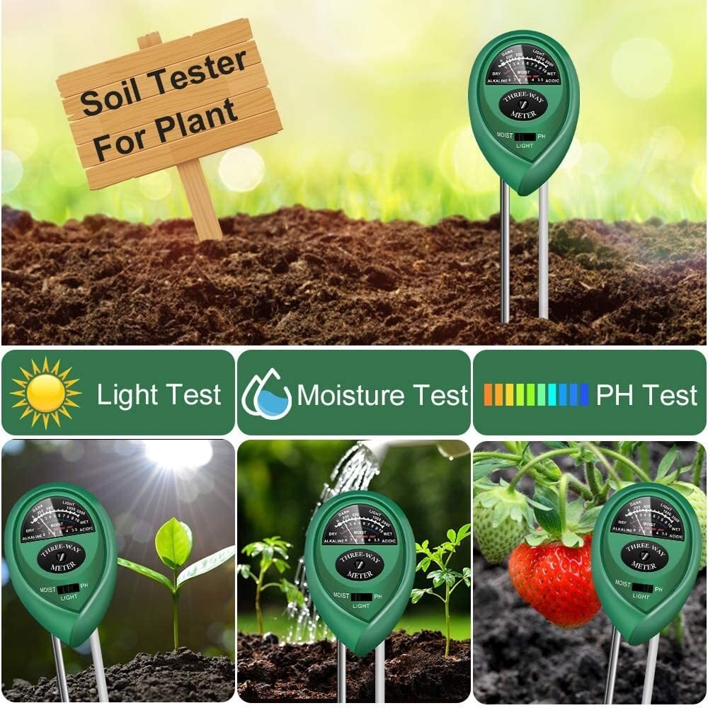 3 in 1 Soil PH Moisture Meter Plant Water Light Tester
