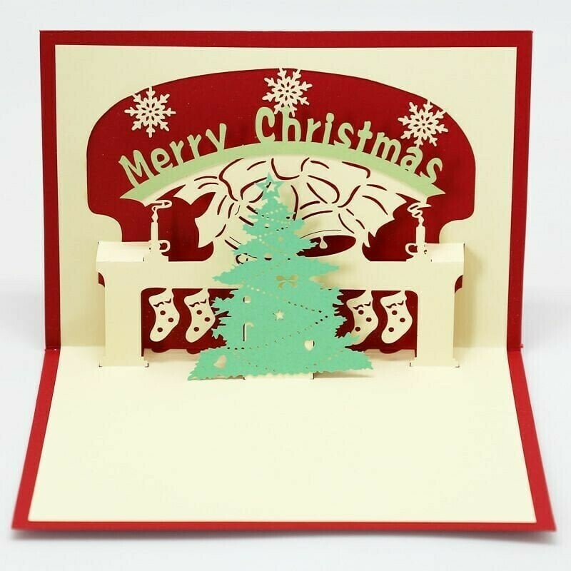 Fireplace Pop Up Card