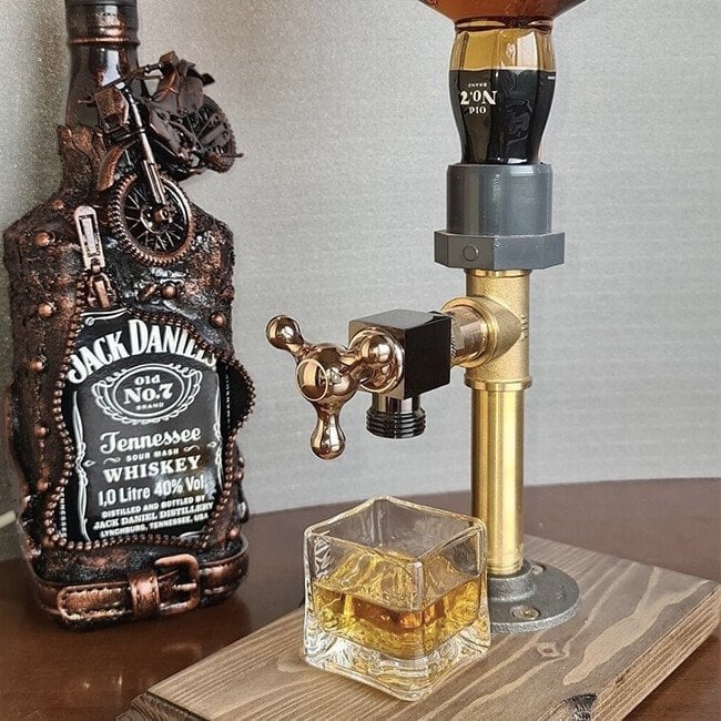 Liquor Alcohol Whiskey Wood Dispenser - Brightmeteors