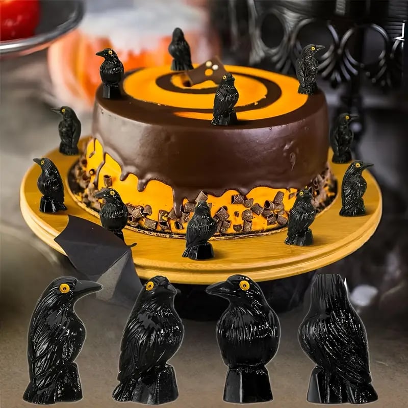 🏆Flash Sale⚡Gothic Tilted Crow Statue – DIY Resin Craft for Halloween ...