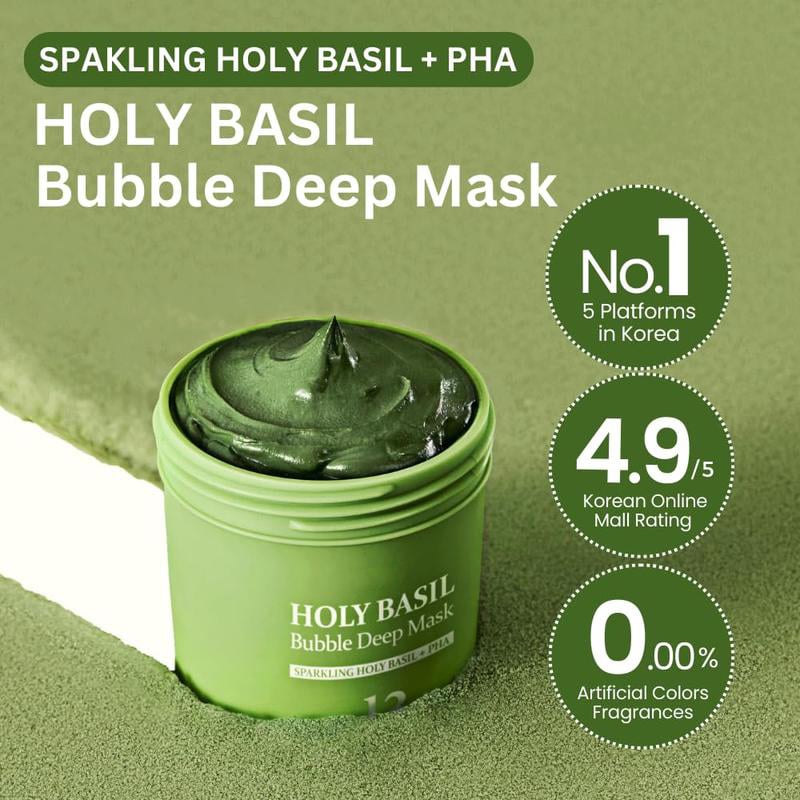 Holy Basil Bubble Deep Cleansing Mask - Laabuu
