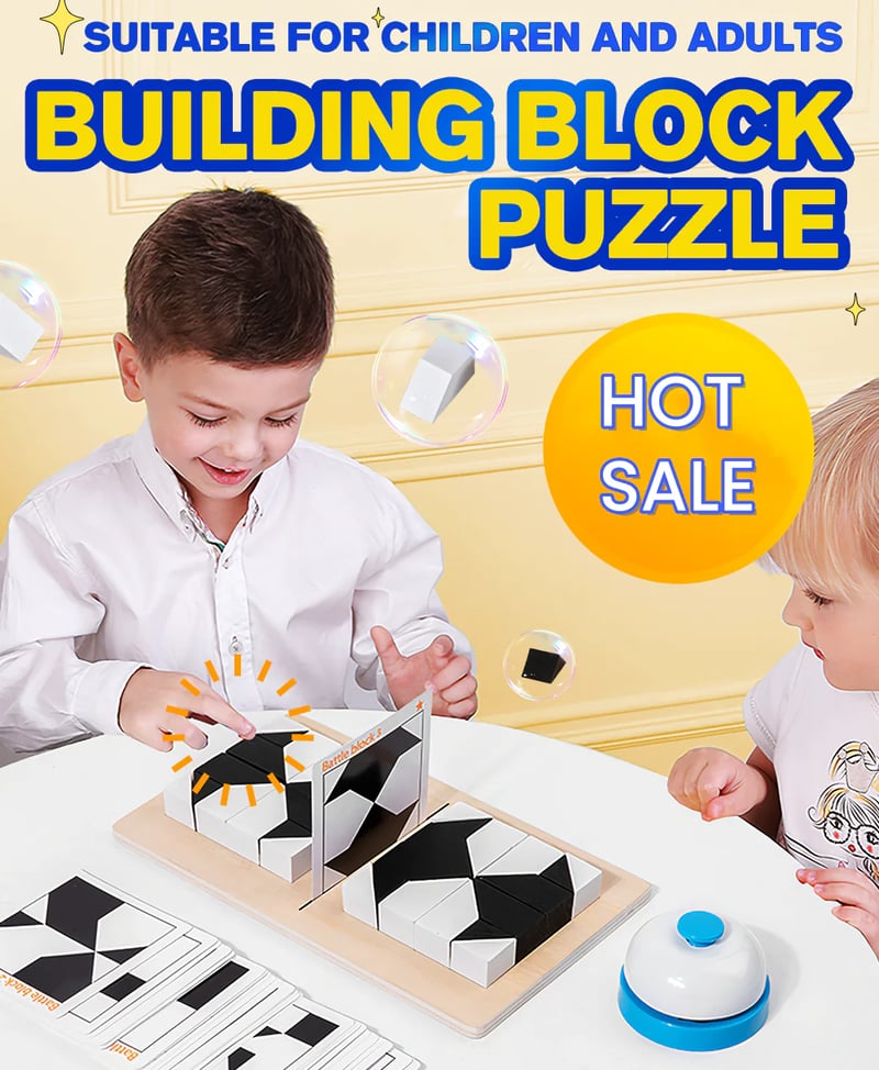 🎁Creative Black & White Block Puzzles Set for Kids - Laabuu