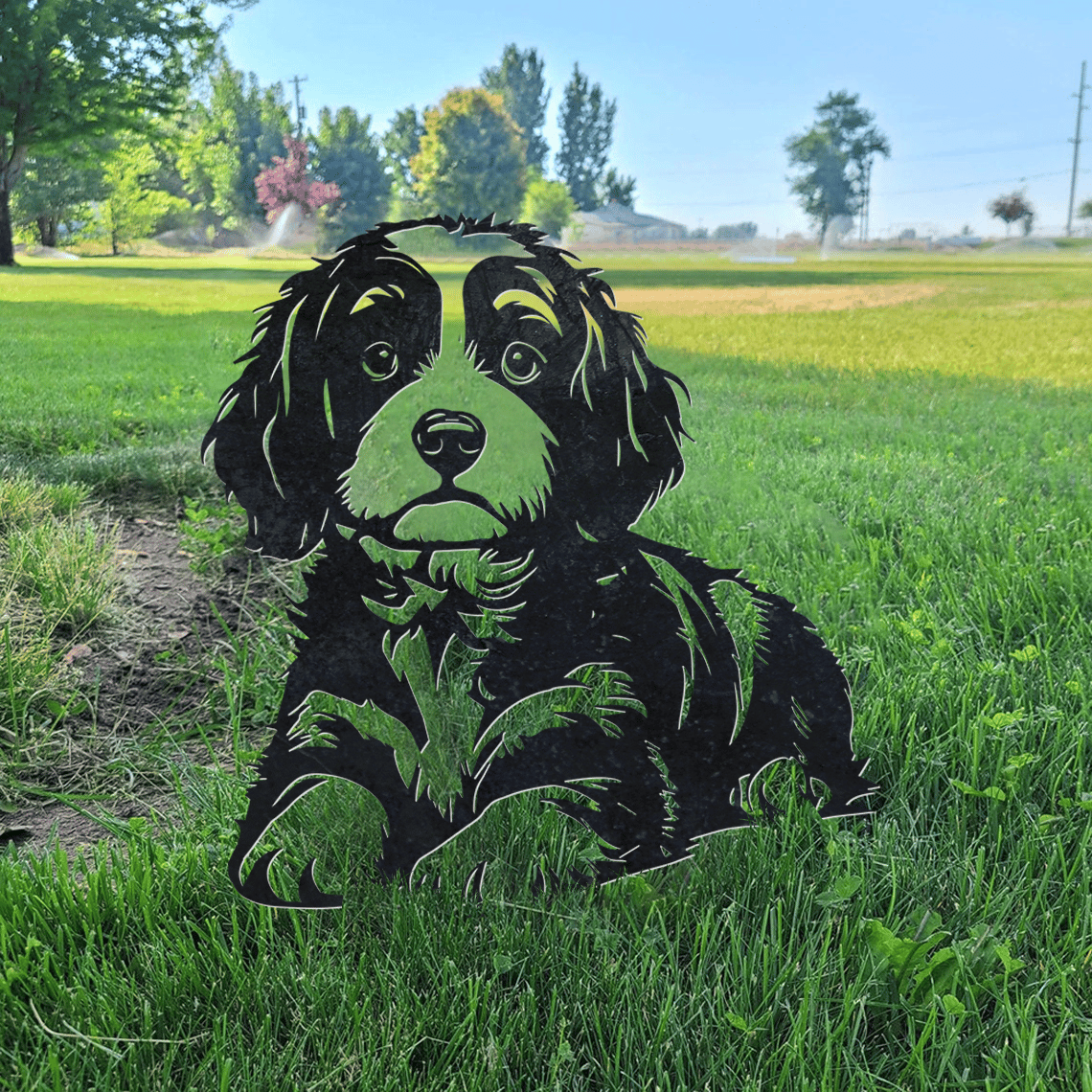 Cavapoo Metal Silhouette
