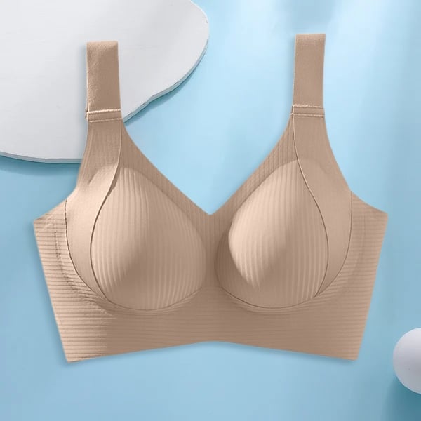 Women's Ribbed Push Up Adjustable Wireless Bra - Freeagler