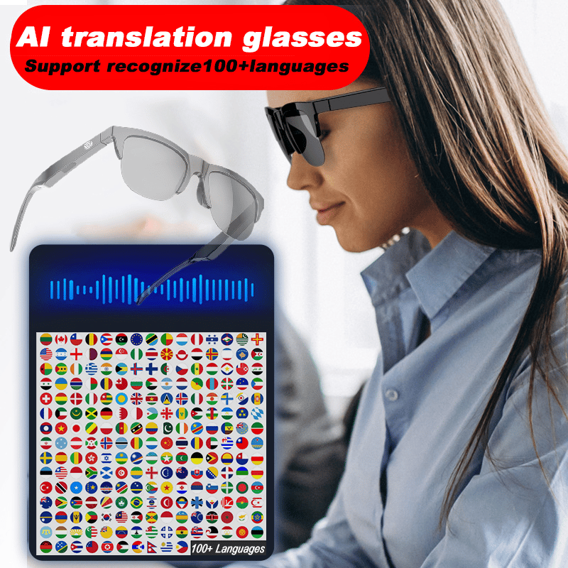 Last Day 49% OFF -🕶️ AI 100+ Languages Real-Time Translation Glasses ...