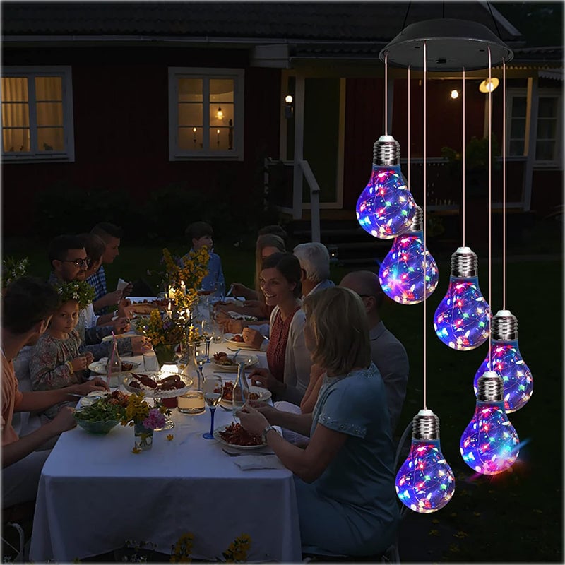 (🔥2025 BEST GIFT TO FAMILY🔥)Colorful LED Solar-Powered Light Bulb Wind ...
