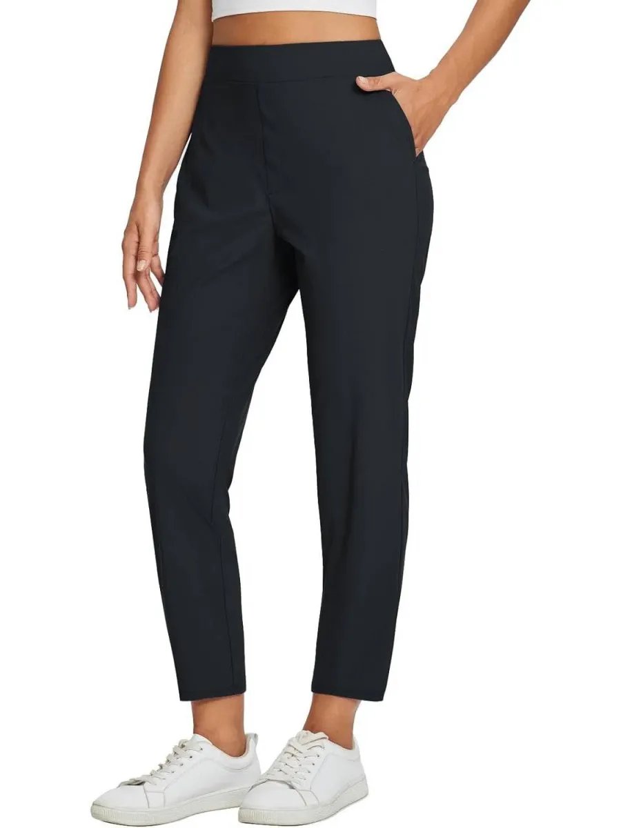 Womens Travel Lightweight Anklle Pants With Zipper Pockets Summer UPF50 ...