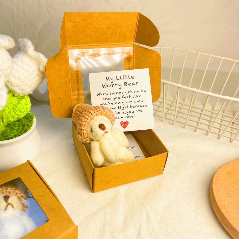 🧸 Little Bear in Box,My Little Worry Bear - Laabuu