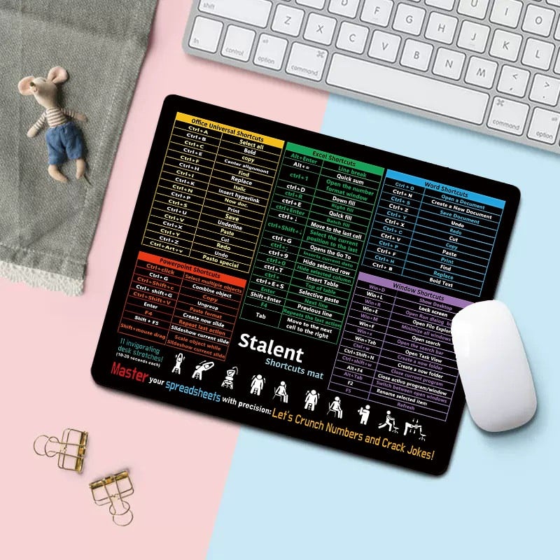 Excel Cheat Sheet Desk Mat