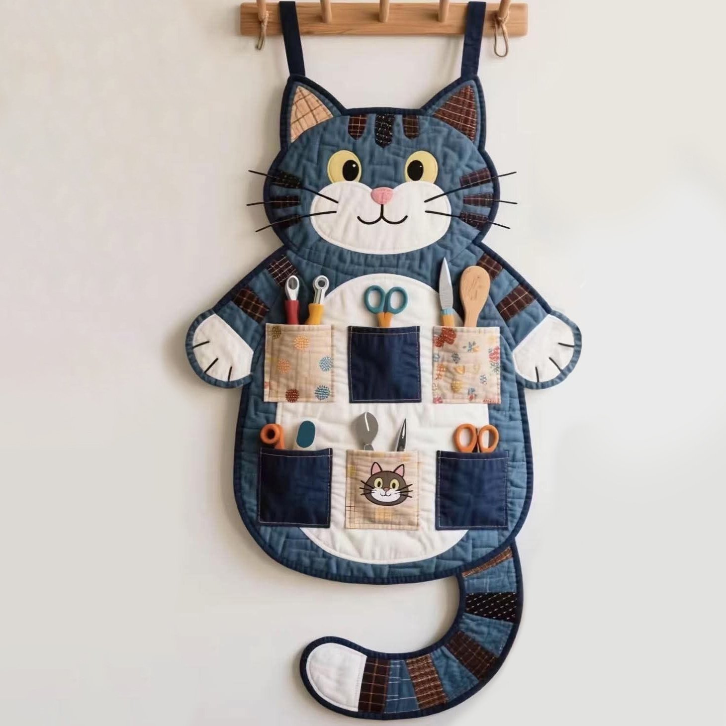 🔥LAST DAY 49% OFF🔥 -DIY Cat Wall Organizer Sewing Pattern