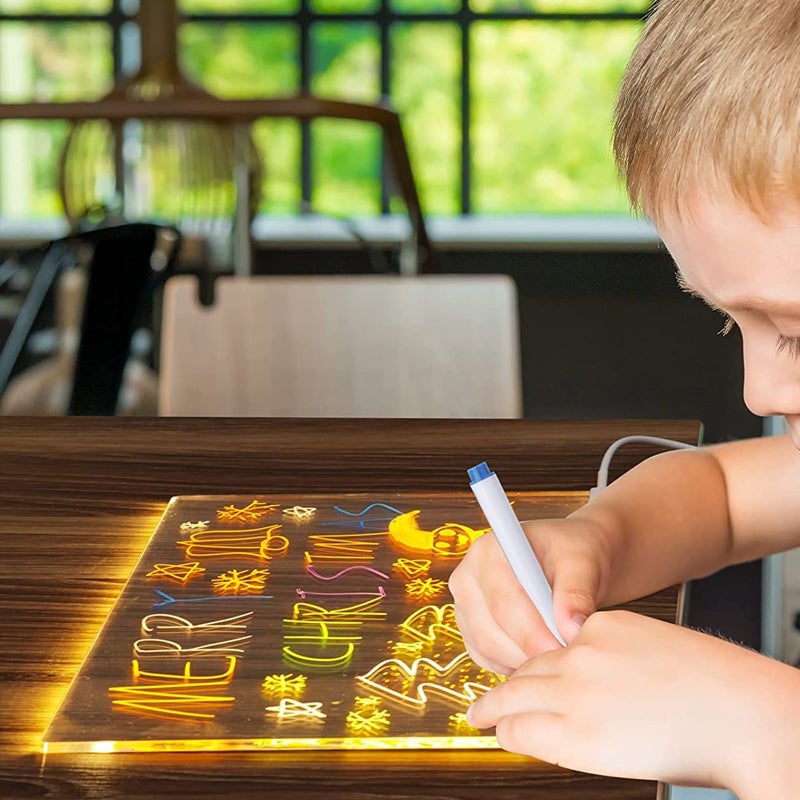 🎨 Glowing Color Drawing Board for Kids